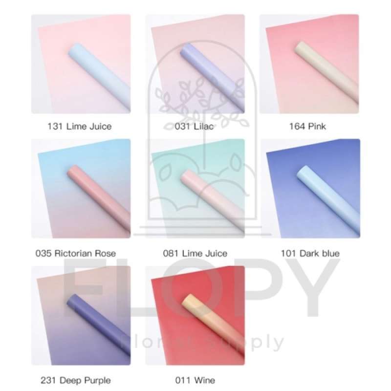 Jual [20 Lembar] Gradasi Warp Paper / Cellophane Kertas Bunga Rangkaian ...