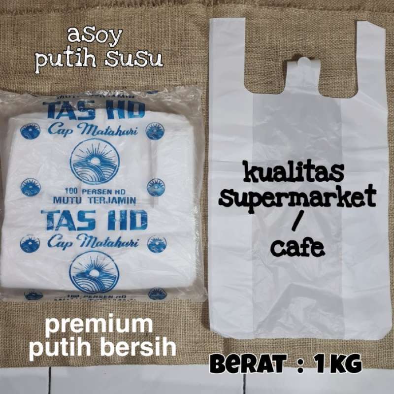 Jual Asoy Kantong Kresek Plastik Putih Susu Premium Kafe Cafe ...