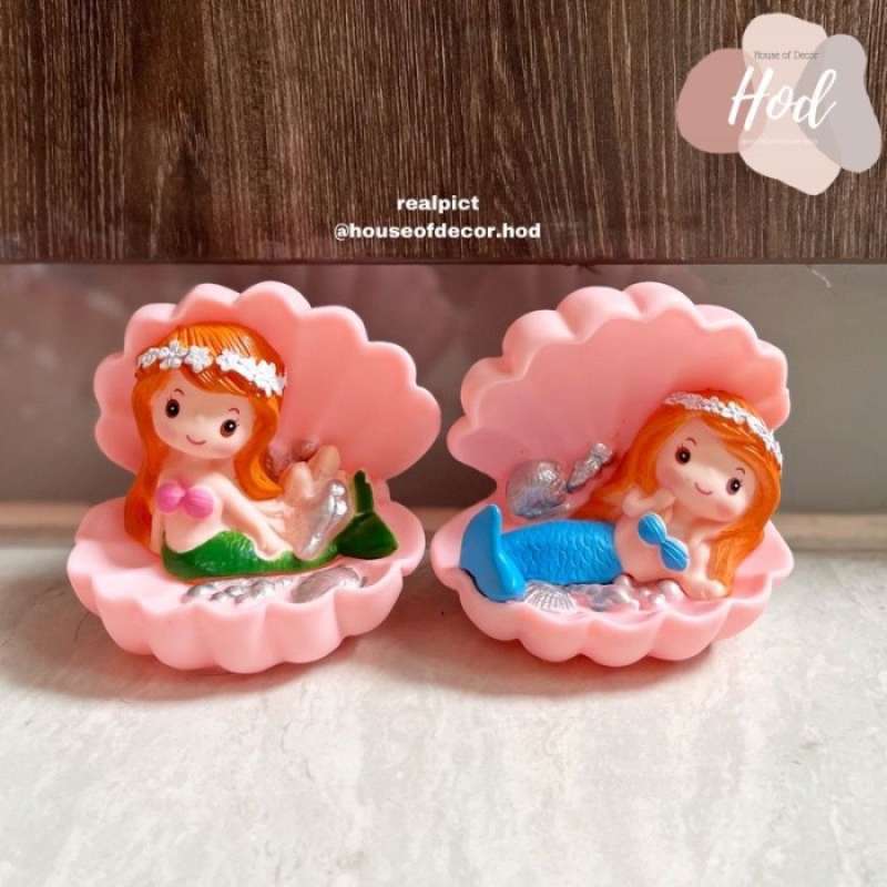 Jual Topper Mermaid Shell Hiasan Kue Ulang Tahun Putri Duyung Kerang ...