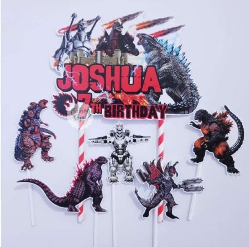 Jual Topper Cake Birthday Tusukan Hiasan Kue Ulang Tahun - Godzilla Di ...