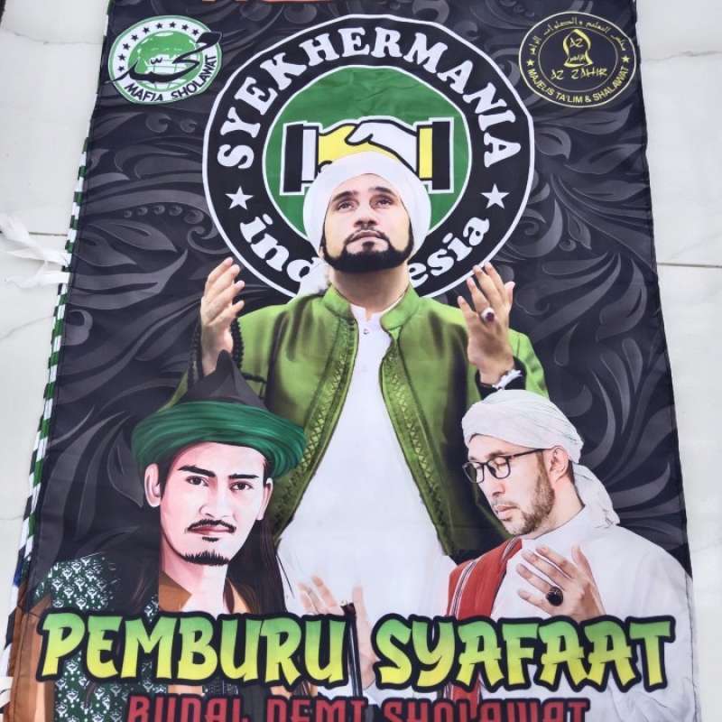 Jual Bendera Majelis Sholawat Terbaru ,random 90cm X 60cm Di Seller ...