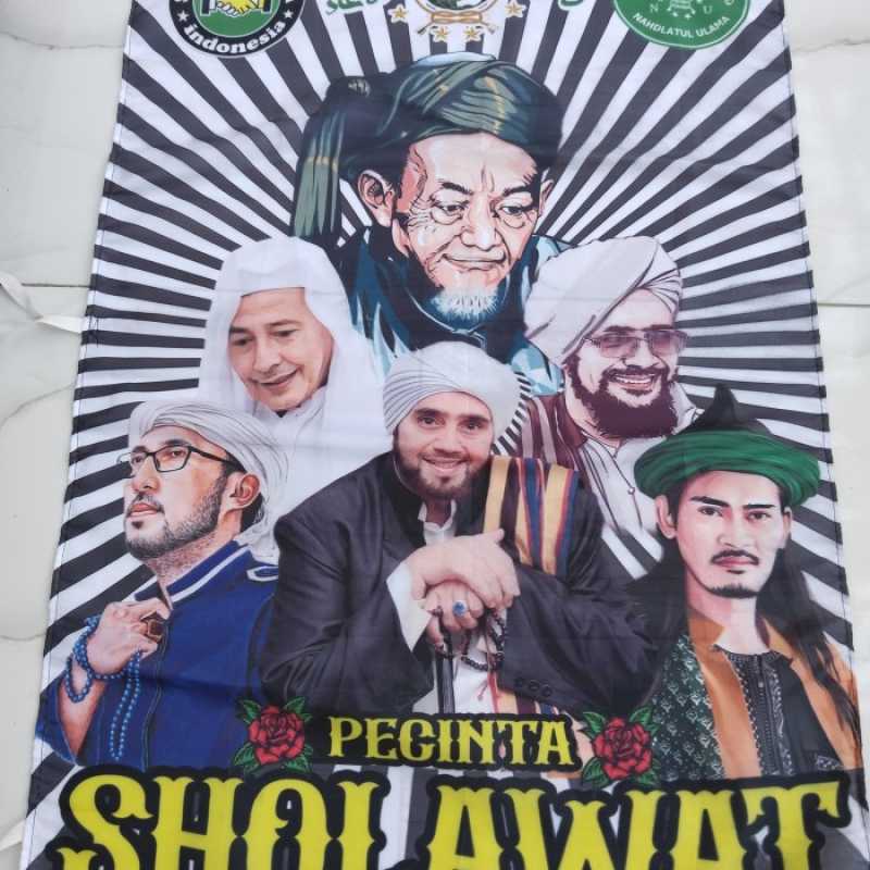 Jual Bendera Majelis Sholawat Terbaru ,random 90cm X 60cm Di Seller ...