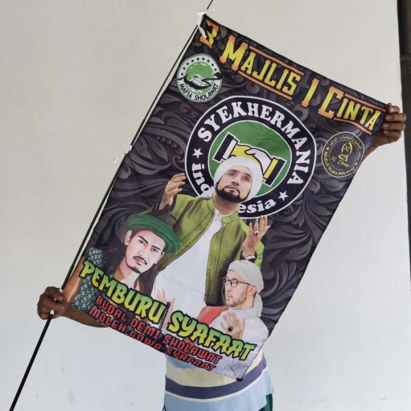 Jual Bendera Majelis Sholawat Terbaru ,random 90cm X 60cm Di Seller ...