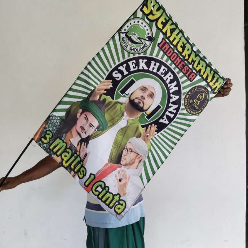 Jual Bendera Majelis Sholawat Terbaru ,random 90cm X 60cm Di Seller ...
