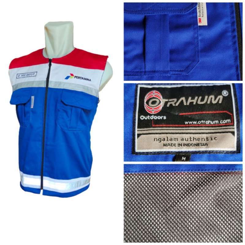 Jual Rompi Safety Vest Pertamina Japan Drill Kerja Lapangan Teknisi ...