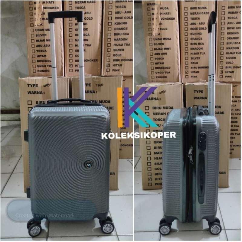 Promo Tas Koper Fiber Expanding Ukuran Kabin 20 Inch Roda Putar Diskon ...