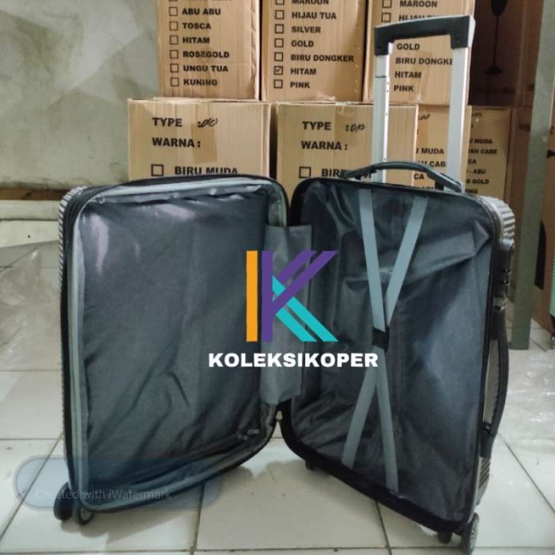Promo Tas Koper Fiber Expanding Ukuran Kabin 20 Inch Roda Putar Diskon ...