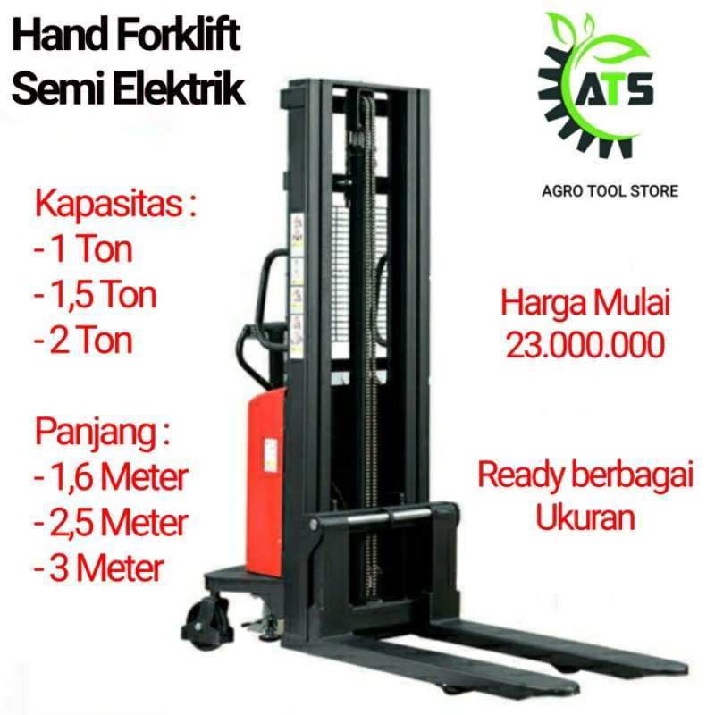 Jual Hand Stacker Semi Elektrik Forklift 1 - 2 Ton 1,6 - 3 Meter Dalton ...