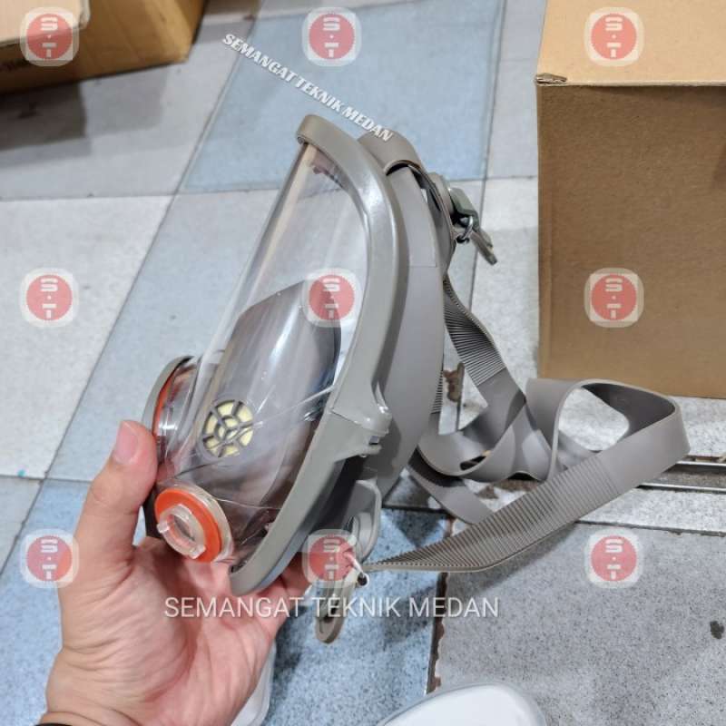 Jual Masker Gas Kimia Lab Cat Amonia Full Face Safety Mask Respirator ...