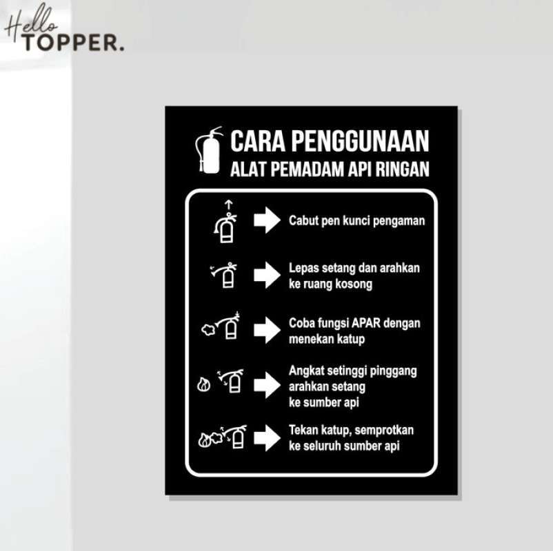 Jual Sign Board Akrilik Cara Penggunaan Apar Sign Di Seller Raindrop ...