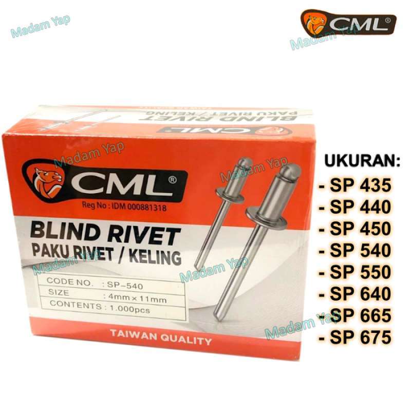 Jual Paku Rivet Keling Camel 435 440 450 540 550 640 665 675 - Blind ...