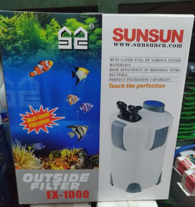 Promo Aquarium Filter External Canister Sunsun Ex 1000 Diskon 23% Di ...