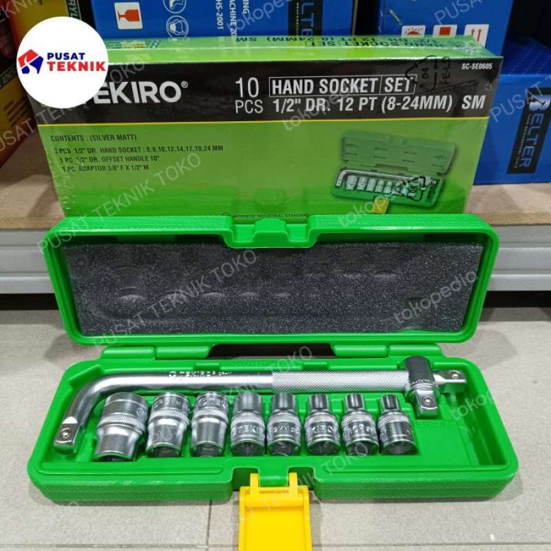 Jual Kunci Sok Set Tekiro 8-24 Mm 10pcs / Kunci Sok Tekiro Box Plastik ...