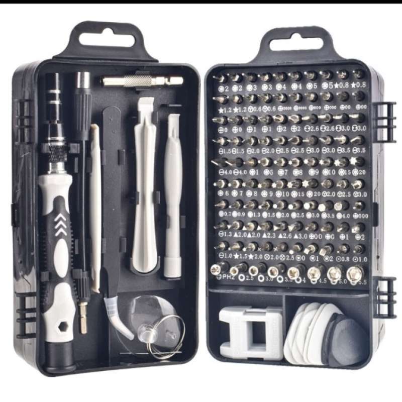 Jual Obeng Hp Full Set Obeng Service Komputer Laptop Hp Servis 115 In 1 - Biru Mix Di Seller ...