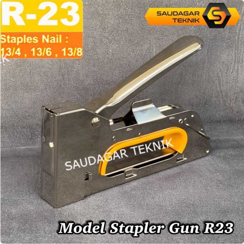 Jual Staples Gun Tacker R23 R25 R28 3 In 1 Stapler Nailer Alat Paku Tembak Di Seller Aghanim ...