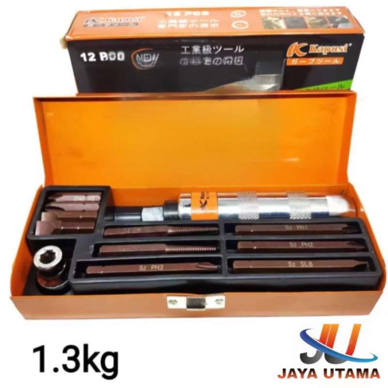 Jual Obeng Ketok Set 12 Pcs Baja S2 Obeng Pukul Set Obeng Getok Kapusi ...