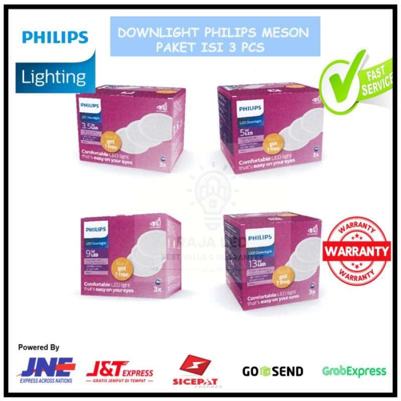 Jual Philips Downlight Led Meson Pack 3.5w 5w 9w 13w Watt 6500k Putih - 9 Watt Di Seller Aghanim ...