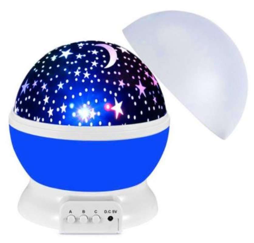 Jual Lampu Tidur Led Proyeksi Unik Hias Kamar Motif Moon And Star Di ...