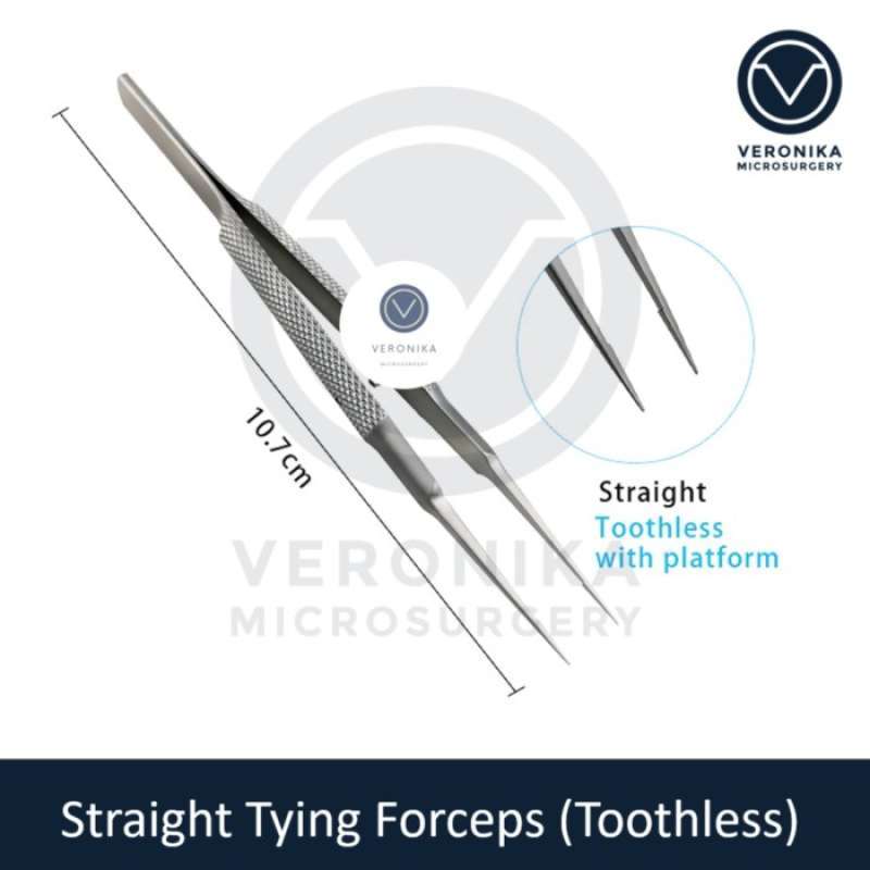 Promo Tying Pinset / Forcep Straight Microsurgery Stainless Steel ...