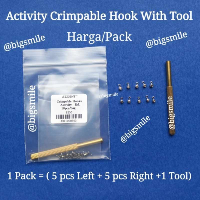 Promo Crimpable Hook Activity Stop Locks 1 Pack Isi 10 Pcs (5 Left+5 ...