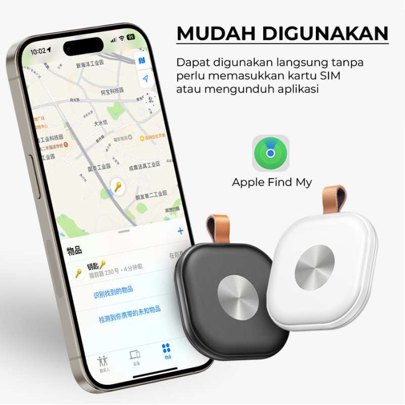 Jual Mini Smart Airtag Pet Gps Tracker Apple Finder Bluetooth | Alat ...