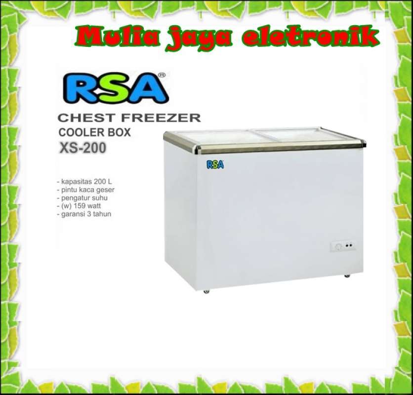 Jual Chest Freezer Rsa Xs 200 Pintu Geser Kaca 171 Liter By Gea Di ...