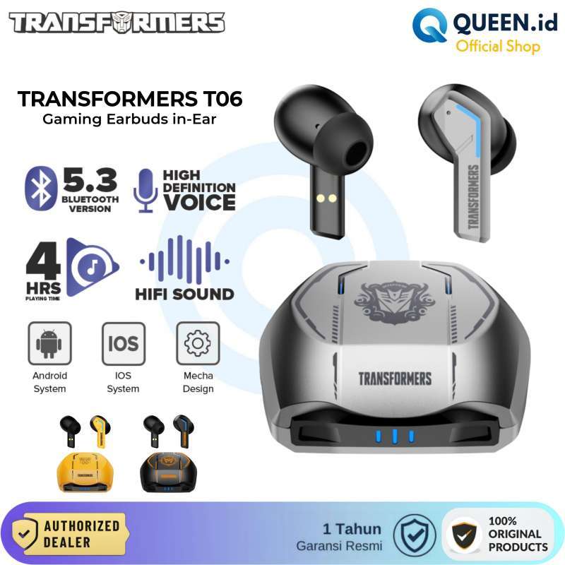 Jual Transformers T06 Tws True Wireless Earbuds Headset Bluetooth 5.3 ...