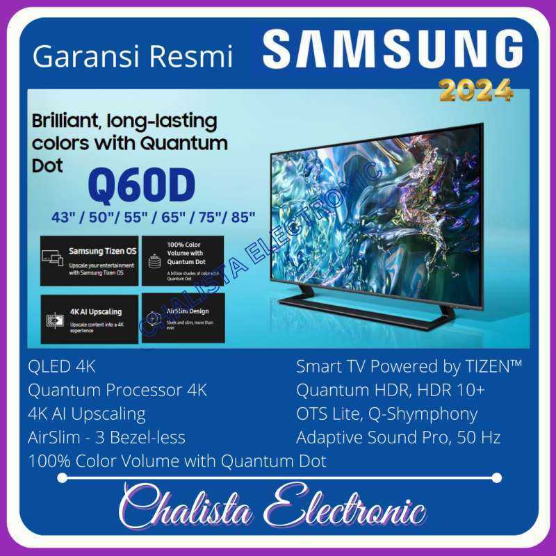 Jual Samsung 43q60d (2024) Q60d Qled 4k Uhd Tizen Os Smart Tv 43 Inch - Qa43q60dakxxd Di Seller ...