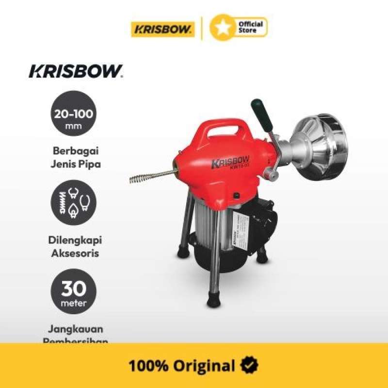 Jual Krisbow Drain Cleaner Motor Alat Pembersih Pipa 10 Cm Di Seller ...