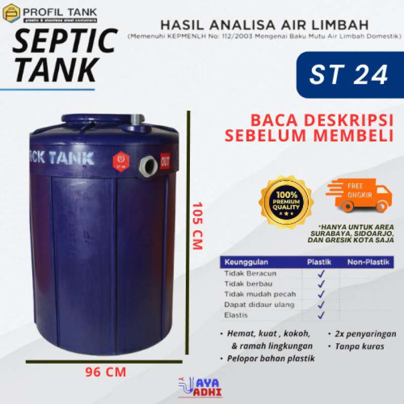 Jual Septic Tank Profil Tank St24 1000l / 1 M3 Sapitank Bioseptik Di ...