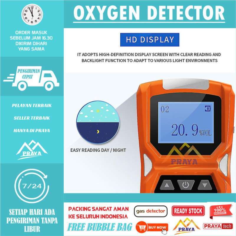 Jual Oxygen Detector Handheld O2 Pengukur Oksigen Meter Tester Gas ...