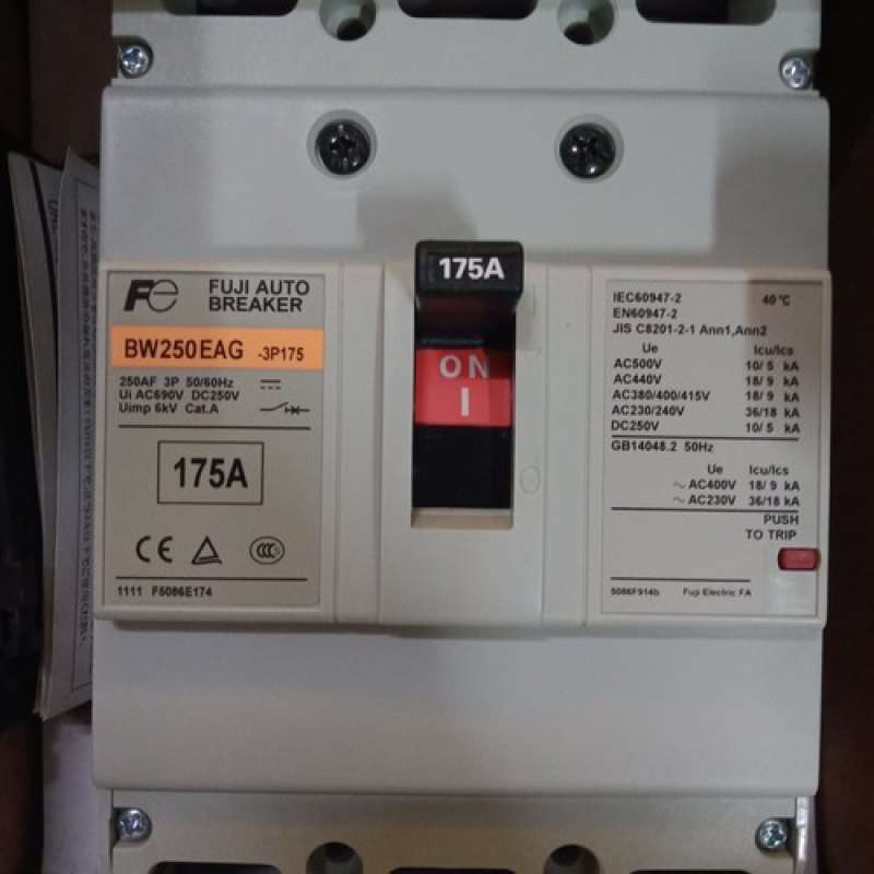 Jual Mccb Breaker Nfb Fuji Bw 250 Eag 3pole 175-250a 18ka Bw250eag Fuji ...