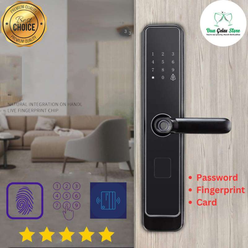 Jual Smart Home Door Lock Handle Gagang Kunci Pintu Digital Fingerprint Di Seller Shin Store ...