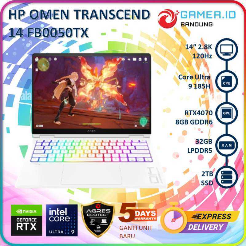 Jual Hp Omen Transcend 14 Fb0050tx Ultra 9 185h Rtx4070 32gb 2tb 14 2.8k Oled Di Seller Gamer Id ...