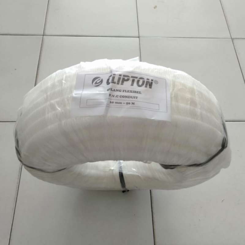 Jual Flexible Flexibel Conduit/ Selang Spiral Clipton 20mm 50m/ Roll - Putih Di Seller Aghanim ...