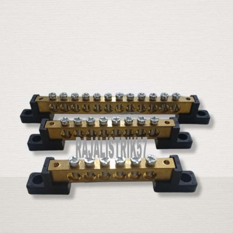 Jual Terminal Grounding Busbar Hitam 6,8,12 - Baut 12 Di Seller Shin ...