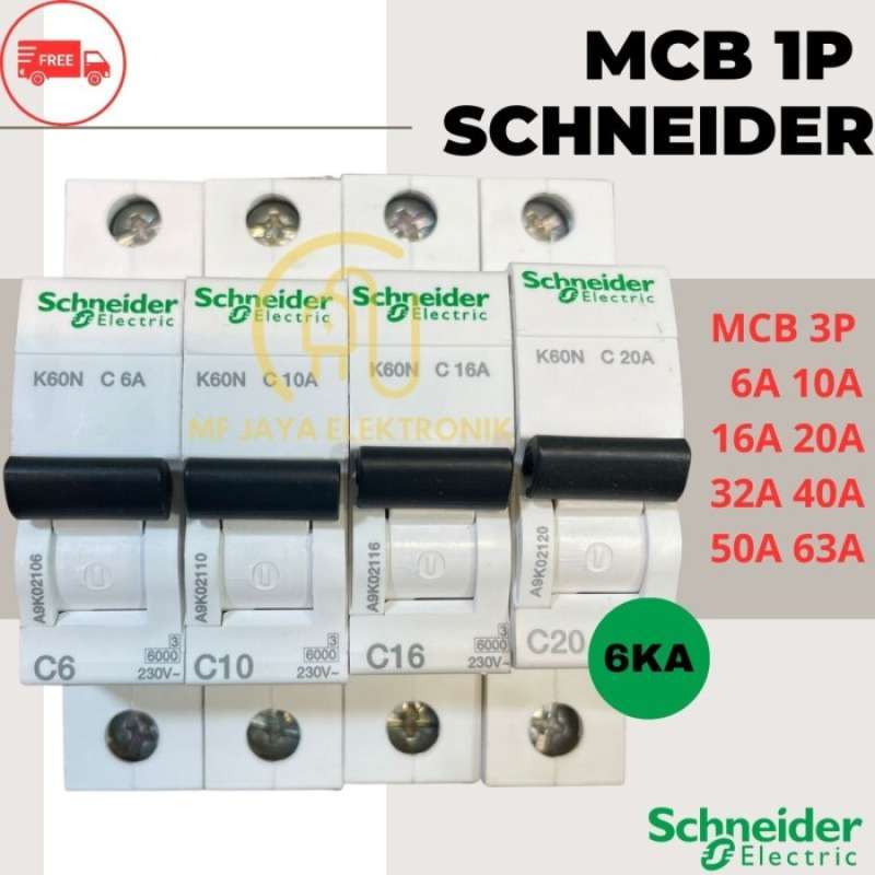 Jual Mcb Schneider 1 Phase 6a 10a 16a 20a 32a 40a 50a 63a Original - 6a Di Seller Shin Store ...