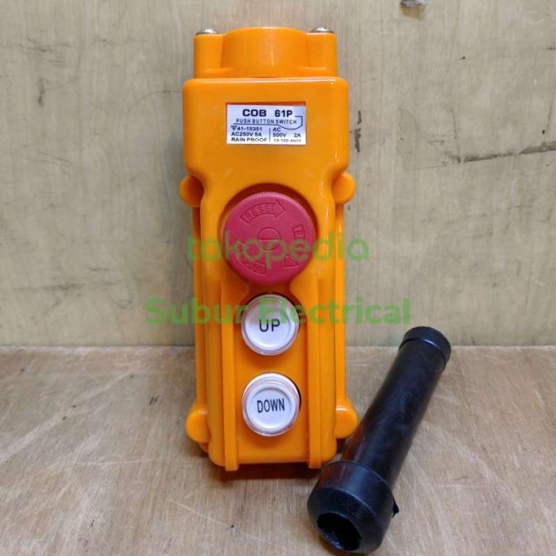 Jual Remote Hoist Push Button Cob-61p 2 Tombol + Emergency Stop Di ...