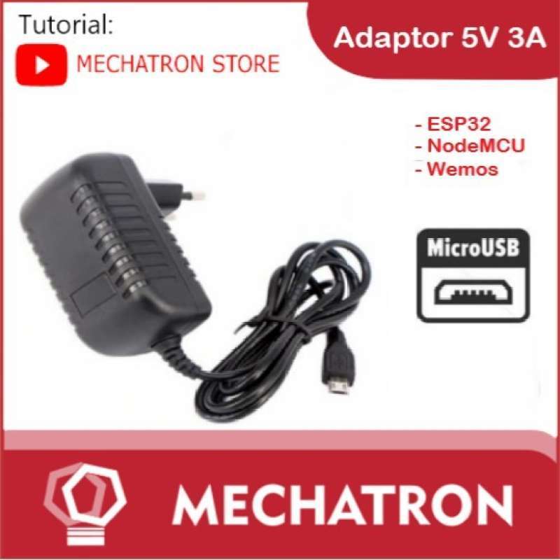 Jual Adaptor 5v 3a Micro Usb Esp32 Nodemcu Wemos Arduino Power Supply 6720