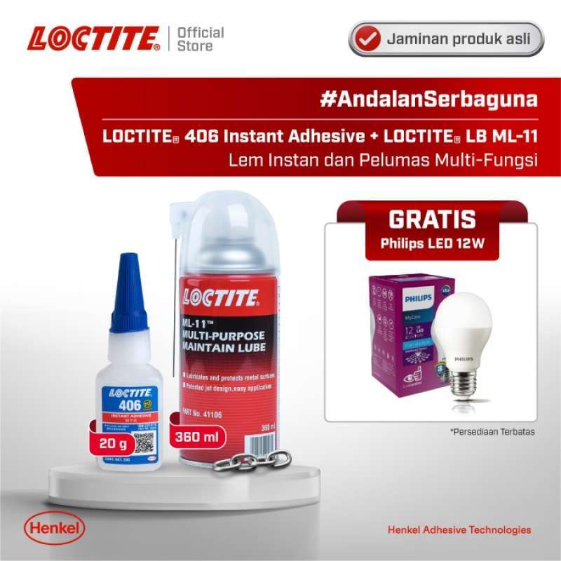 Jual Henkel Loctite 406 Instant Adhesive Lem Instan Lem Karet Plastik 20 Gr - 406 Di Seller ...