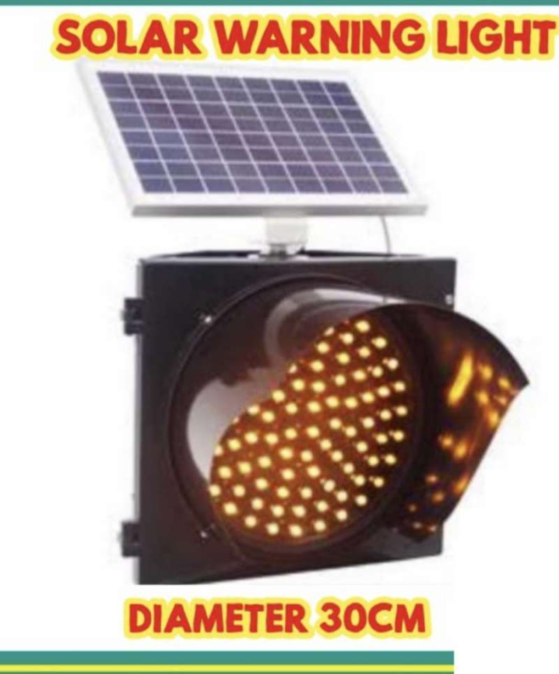 Jual Solar Warning Light 30 Cm Lampu Lalu Lintas Traffic Panel Surya ...