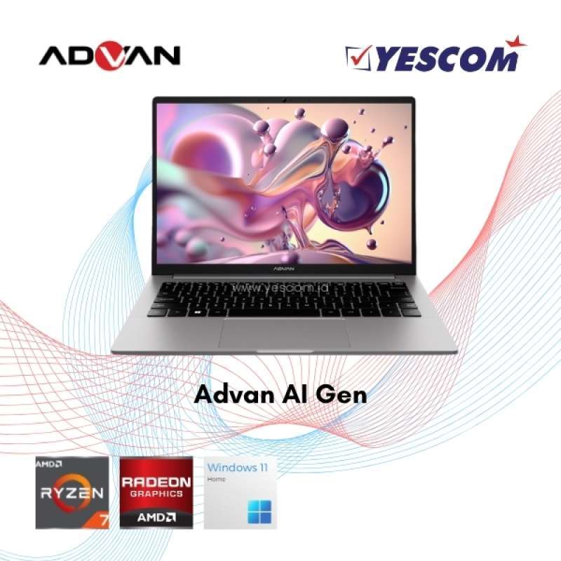 Promo Advan Ai Gen Silver (amd Ryzen 7 8845hs/16gb/512gb/amd Radeon 780m/win 11/14 Fhd ...