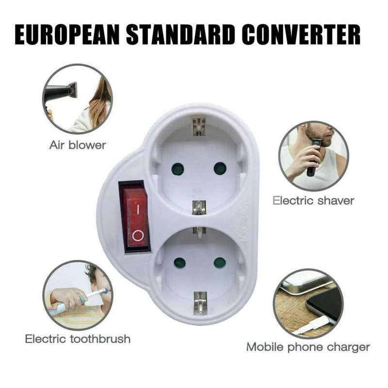 Jual Blc Steker Listrik 2 Lubang Socket Converter Eu 16a 250v With ...