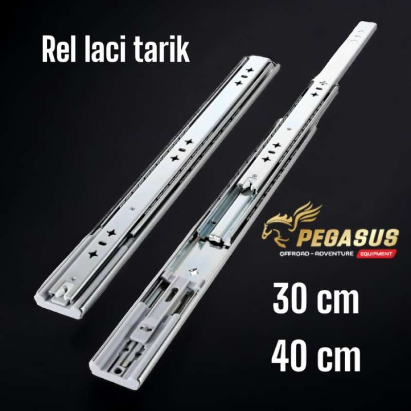 Promo Heavy Duty Drawer Slide With Lock Rel Laci Max 100 Kg Sale - 40 ...