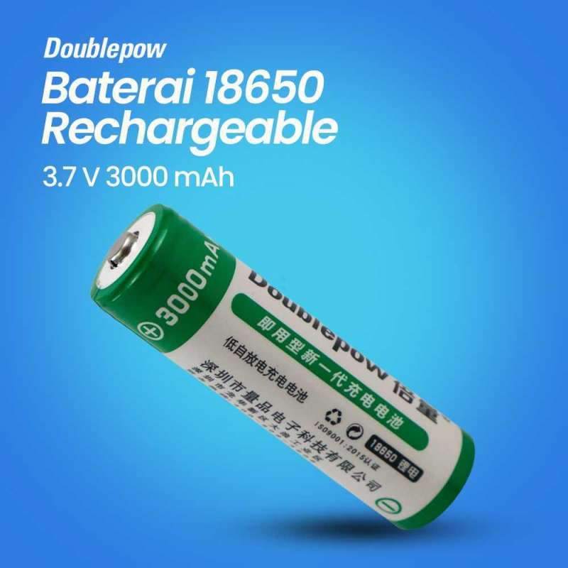 Jual Baterai Rechargeable 18650 3.7v 3000mah Button Top 1pcs Dp18650 ...
