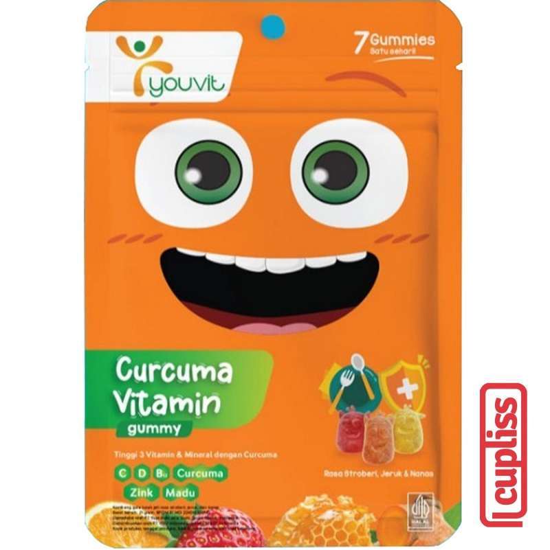Jual Youvit Multivitamin Gummy Curcuma Vitamin Anak 7 Days Zink Madu ...