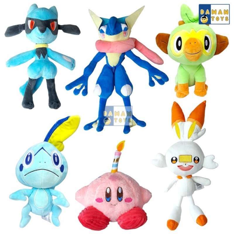 Promo (=) Mainan Boneka Pokemon Pikachu Riolu Scorbunny Greninja Diskon 23% Di Seller Fredrinn ...
