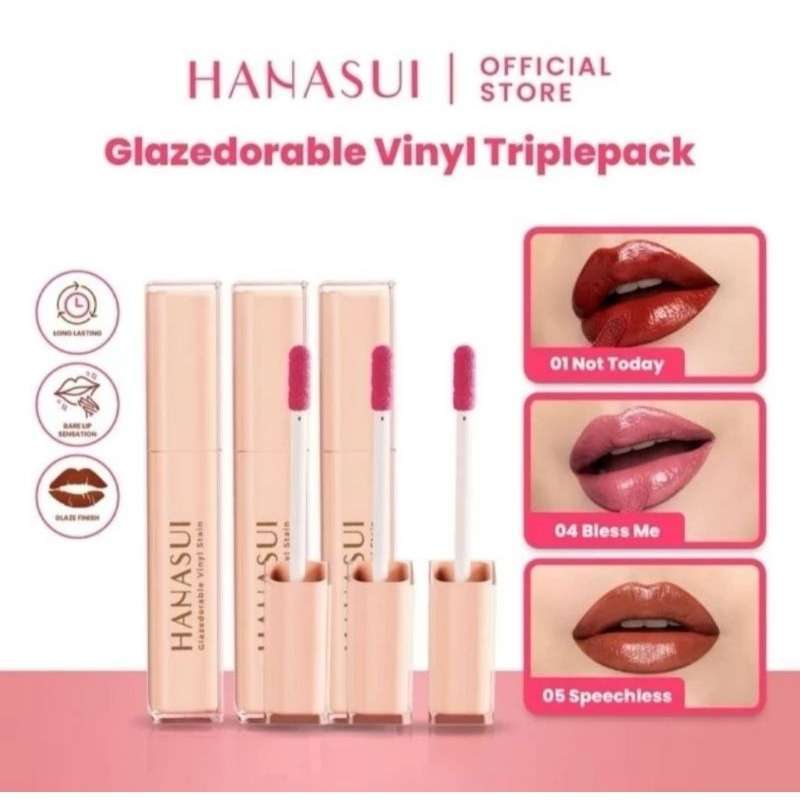 Promo Hanasui Glazedorable Vinyl Stain 4g | Lip Tint | Lip Cream ...