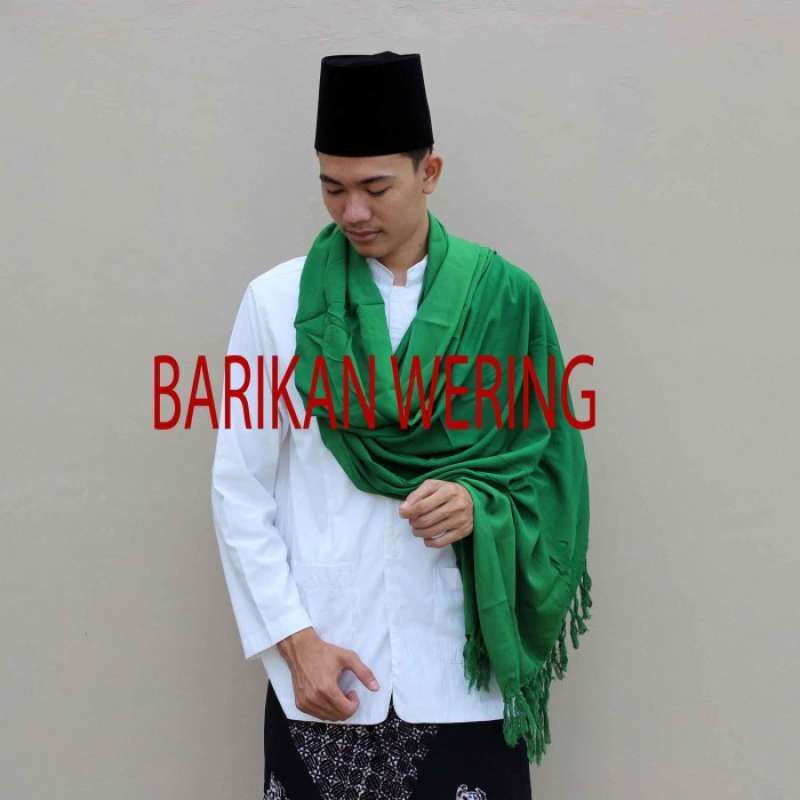 Jual Sorban Rida Hijau Polos Panjang Rida Solo Rayon Surban Habib Haji ...