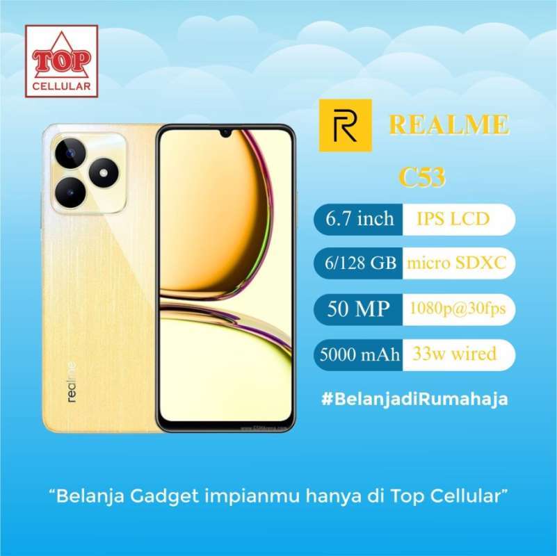 Jual Realme C53 [6/128 Gb] Garansi Resmi Di Seller Top Cellular Makassar Instore - Sinri Jala ...
